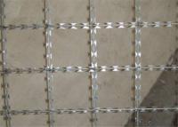 China Welded Fencing Blade Square Mesh CBT60 Razor Wire Concertina Laminated Net for sale