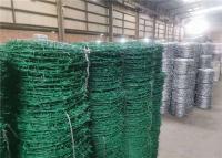 China 14 Gauge Farm Barbed Blade 328 Feet Length Concertina Wire Fence for sale