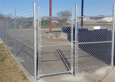China High Security 8 Feet Galvanized Steel Chain Link Fence 9 Gauge With Barbed Razor Wire for sale