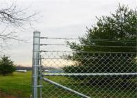China High Security 8 Feet Galvanized Steel Chain Link Fence 9 Gauge With Barbed Razor Wire for sale