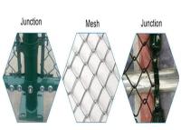 China 9 Gauge 50mm 6 Feet Green Coated Chain Link Fence Fabric Galvanized Diamond Mesh Wire For Farm for sale