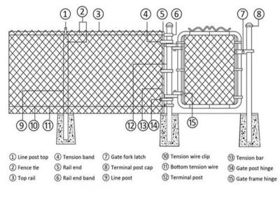China 6ft X 100ft Galvanized Steel Chain Link Fabric With Selvage Knuckled 11ga 2