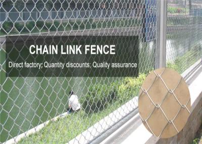 China Galvanized Wire Diameter 3mm Chain Link Fence Fabric Holes Opening 50mmx50mm for sale