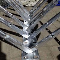 China 6 Strand Barbed Wire Extension Arms Galvanized Flange Etch Proof for sale