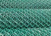 China Australia Diamond Shape Green Coated Chain Link Fence 11.5 Gauge X 2 Inch for sale