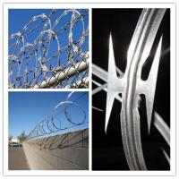 China Security Fence Cbt-60 / 65 Concertina Barbed Tape Wire Single Coil Diameter 700mm for sale