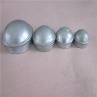 China Round Od2-3/8'' Chain Link Fence Post Cap Silver Or Green AntiCorrosion for sale