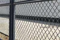 China Welded Bto 22 Razor Wire Mesh Fence 50mmx100mm Hole Opening for sale