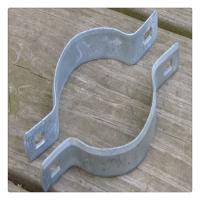 China Pvc Coated Chain Link Accessories Brace Band Rail End Clamp Sleeve Tension Band for sale