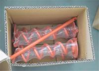 China Heavy Duty Spiral Ground Anchors 16 Inch Steel Bar 9.5 Inch Orange Color Set for sale