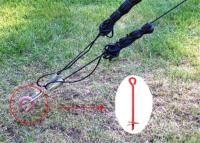 China Outdoor 8 Inch Folding Ring Spiral Ground Anchor Tent Stakes Heavy Duty for sale