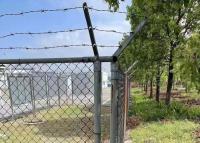 China Hot Dip Galvanized Chain Link Fence 8 Ft Tall Top With Barbed Wire for sale