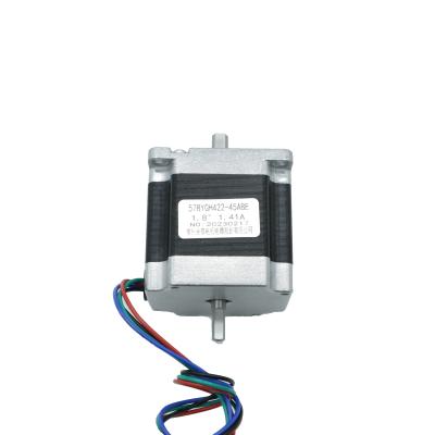 China Nema23 57mm Double Output Shaft Hybrid Stepper Motor 1.41A 5.07V 1.25N.M for sale