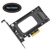 China PCI-E 4X to U.2 SFF-8639 Adapter Card for NVMe SSDs - 100g Black PCI Express to 2.5