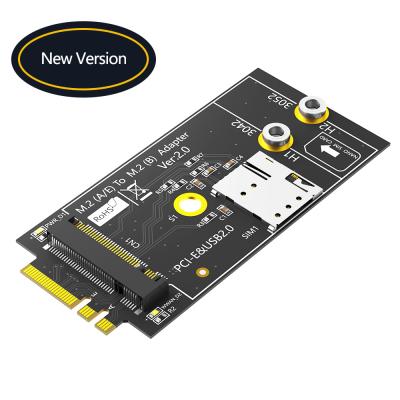 China M.2 Key B to A+E Adapter with NANO SIM Slot for 3G 4G 5G WWAN Module 3042 3052 for sale