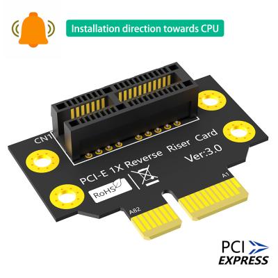 China Reverse 90 Degree PCI-E 3.0 1X Slot to PCIe X1 Adapter Riser Card for 2U Server Case - 43x32x13mm, 984.6MB/s for sale