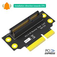 China Reverse 90 Degree PCI-E 3.0 4X Slot to PCIe X4 Adapter Riser Card for 2U Server Case - 57x32x13mm, 18g Weight for sale