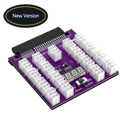 China 12V 17x 6 Pin ATX Power Supply Breakout Board Adapter 2400W for Ethereum Mining for sale