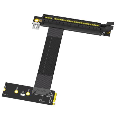 China M.2 NGFF Key M to PCI-E 16X Extender Cable - 19cm PCIe 3.0 Riser Adapter with Auxiliary Power for sale