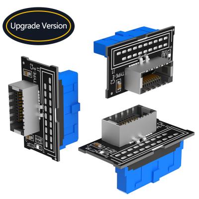 China Vertical Header USB 3.1 Front Panel Socket Type-E to USB 3.0 Male Extension Adapter with 10Gbps Speed for sale