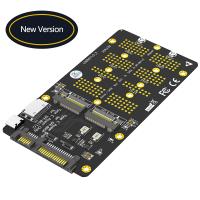 China 2-in-1 M.2 NVMe/SATA to SFF-8654 Adapter for 2230/2242/2260/2280 SSDs with 6Gbps SATA3.0 Speed for sale