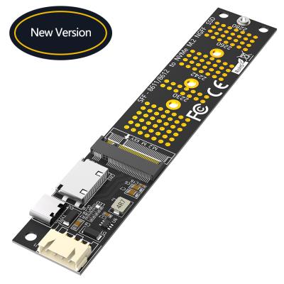 China Oculink SFF-8611/SFF-8612 to M.2 NVME SSD Adapter Card with 2230 2242 2260 2280 Support and Dual Power Options for sale