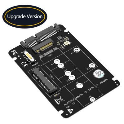 China 2-in-1 M.2 NGFF Key B & mSATA to SATA 3.0 Adapter with LED Power Indicator - 67x98mm PCB for sale
