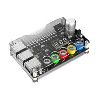 China ATX Power Supply Breakout Board with 6 USB Ports, 1.8-10.8V Adjustable Voltage and Real-Time Display for sale