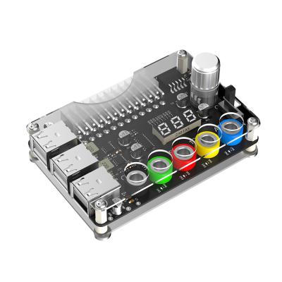 China ATX Power Supply Breakout Board with 6 USB Ports, 1.8-10.8V Adjustable Voltage and Real-Time Display for sale