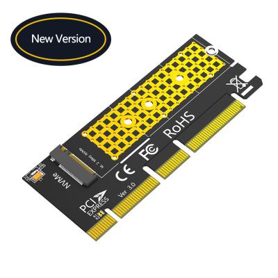 China NVMe M.2 SSD to PCIe x4/x8/x16 Adapter Card for 2280/2260/2242/2230 SSDs with LED Indicator for sale