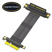 China 270° Reverse PCI-E 4X Extension Cable - 24cm Length, PCIe Gen3 8Gbps for 1U/2U Server Chassis for sale