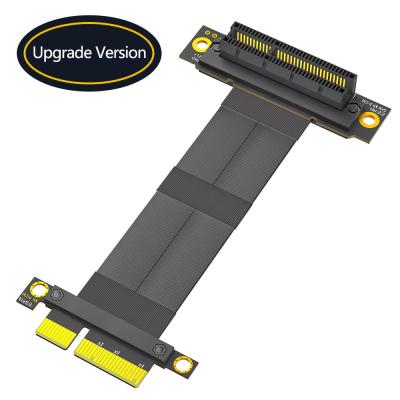China 270° Reverse PCI-E 4X Extension Cable - 24cm Length, PCIe Gen3 8Gbps for 1U/2U Server Chassis for sale