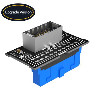 China Vertical USB 3.1 Front Panel Socket Type-C to USB 3.0 20-Pin Adapter with 10Gbps Data Transfer Speed for sale