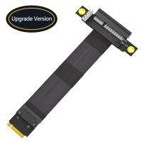 China M.2 NGFF Key M to PCIe 3.0 X4 Extension Cable 20cm with 180° Slot for PCI-E 1X/4X/8X/16X Devices for sale