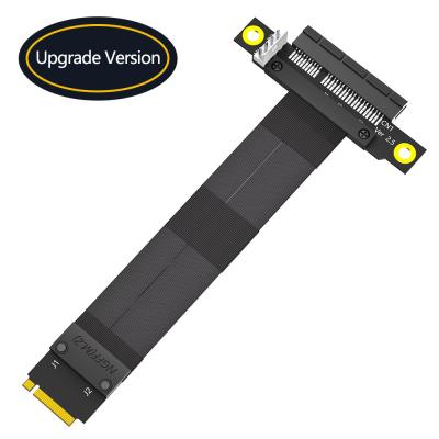 China M.2 NGFF Key M to PCIe 3.0 X4 Extension Cable 20cm with 180° Slot for PCI-E 1X/4X/8X/16X Devices for sale