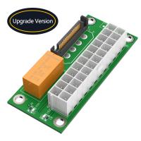 China Dual PSU Adapter ATX 24Pin to 4Pin SATA Power Sync Starter Card with LED Indicators for Multiple Power Supply Systems for sale