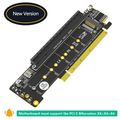 China Dual NVMe PCIe 4.0 X16 Adapter with 2x M.2 SSD Slots and Additional PCIe X16 Expansion Slot for sale