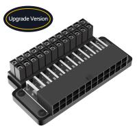 China ATX 24-Pin 90 Degree Power Adapter with Dual LED Indicators and ABS Plastic Cover for Space-Constrained PC Builds for sale