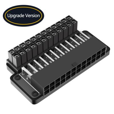 China ATX 24-Pin 90 Degree Power Adapter with Dual LED Indicators and ABS Plastic Cover for Space-Constrained PC Builds for sale