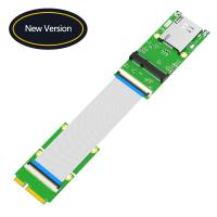 China Mini PCI-E 52Pin to MPCIe Wireless Adapter Card with SIM Slot and 100/200/300mm FPC Cables for WiFi 3G 4G LTE Testing for sale