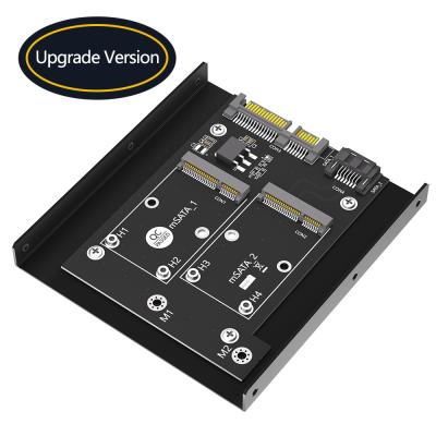 China Dual mSATA SSD to Dual SATA3 Converter Adapter with 3.5