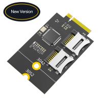 China Dual Micro SD TF Card to NGFF M.2 Key B Adapter USB Bus 3042 3052 for sale