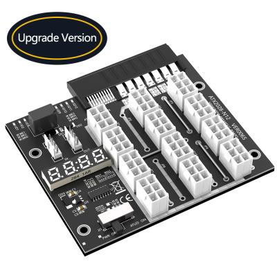 China HP Power Distribution Board with 12 PCIe 6-Pin Ports, 1800W Capacity, Voltage Display for Mining Rigs for sale