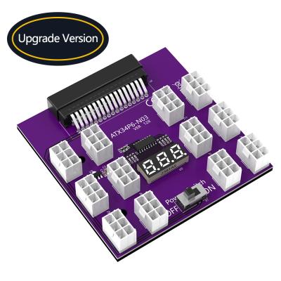 China Power Supply Breakout Board Adapter 12V 1200W for Emerson 7001484 GPU Mining with 12x ATX 6 Pin Output for sale
