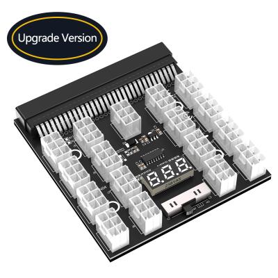 China ATX 17x 6Pin Power Supply Breakout Board 12V 1200W for Bitcoin Ethereum Mining for sale