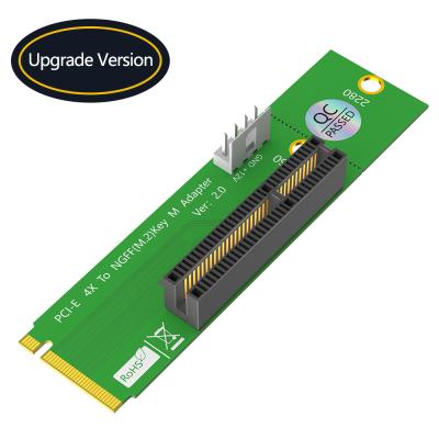 China PCI Express PCI-E 4X to M.2 NVMe NGFF Key M Adapter Card 2260 2280 Riser for Crypto Mining for sale