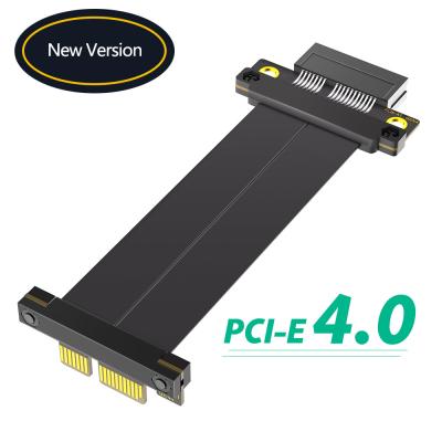 China PCIe 4.0 1X to PCI-E X1 Adapter Riser Card with 10cm High Speed Data Extension Cable for sale
