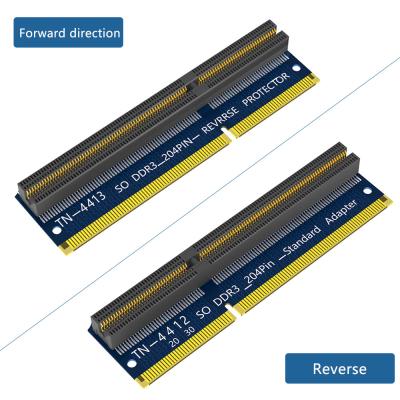 China SO-DIMM 204PIN DDR3 Memory Test Protection Adapter 67x19mm 1.5V DC for Notebook PC Memory Testing for sale