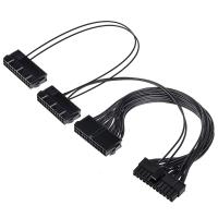 China ATX 24 Pin Male to 3 Female PSU Splitter Cable for Multi GPU Mining Motherboard Synchronous Startup for sale