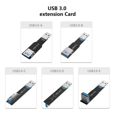 China USB 3.0 9-Pin Male to Female Extension Card with 5Gbps Speed and Dual-Layer PCB Design for sale